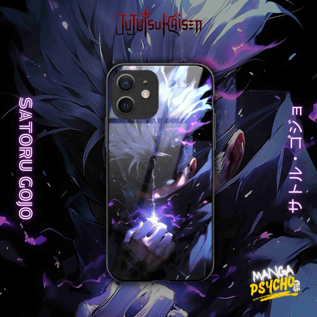 Satoru Gojo Mystic Purple Exclusive Glass Phone Case: Awaken Elegance ...